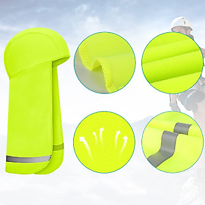 4 Pieces Sun Shade Hat Neck Shade Sun Shade Hat Cooling Skull Cap (Fluorescent Yellow)