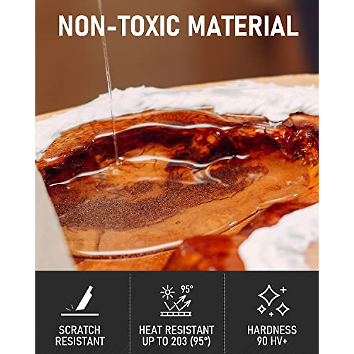 INCLY 64OZ Crystal Clear Epoxy Resin Kit, High Gloss & Bubbles Free Resin Supplies For Coating and Casting, Table Top, Countertop, River Table, Wood, Jewelry Making, Mold, Art Craft, Self Leveling 1:1