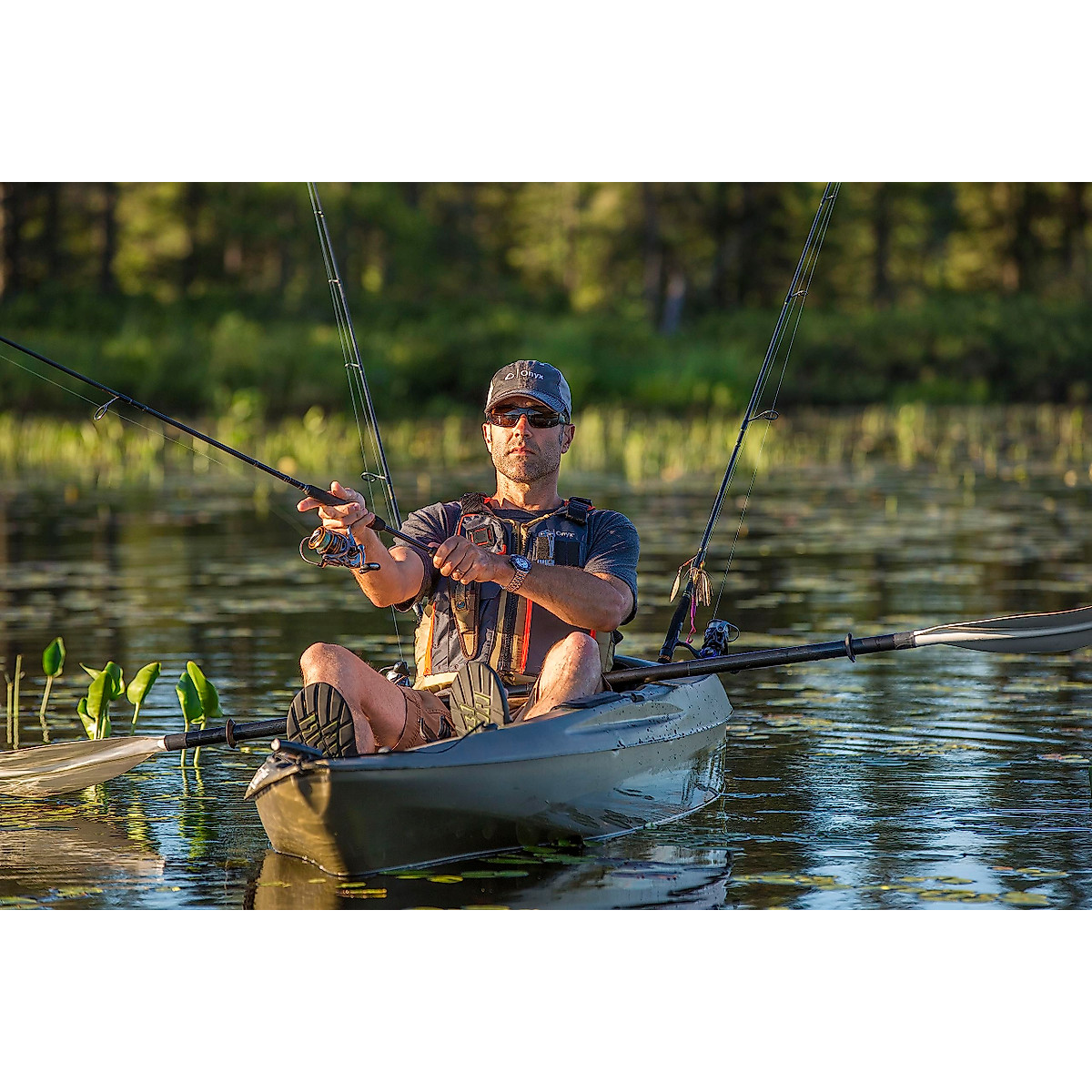 ONYX Kayak Fishing Life Jacket, Universal, Tan