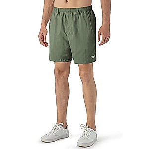 NAVISKIN Men's 6" UPF 50+ Sun Protection Shorts Outdoor Recreation Hiking Fishing Swim Board Quick Drying Multi Pockets Olive Green Size M