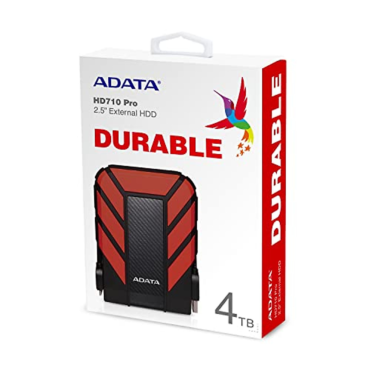 ADATA HD710 Pro 2TB External Hard Drive, Red (AHD710P-2TU31-CRD)