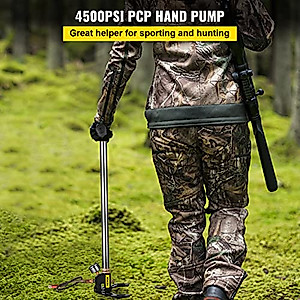 BestEquip Airgun PCP Pump 4500PSI High Pressure Hand Pump 3 Stage Pump Chamber PCP Air Pump
