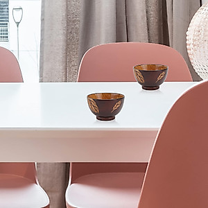 Cabilock Decoration Storage Containers Wood Bowl| Wooden Bowls for Food Wooden Salad Bowl Calabash Bowls 4.48 Bowl for Japanese Ramen Bowls