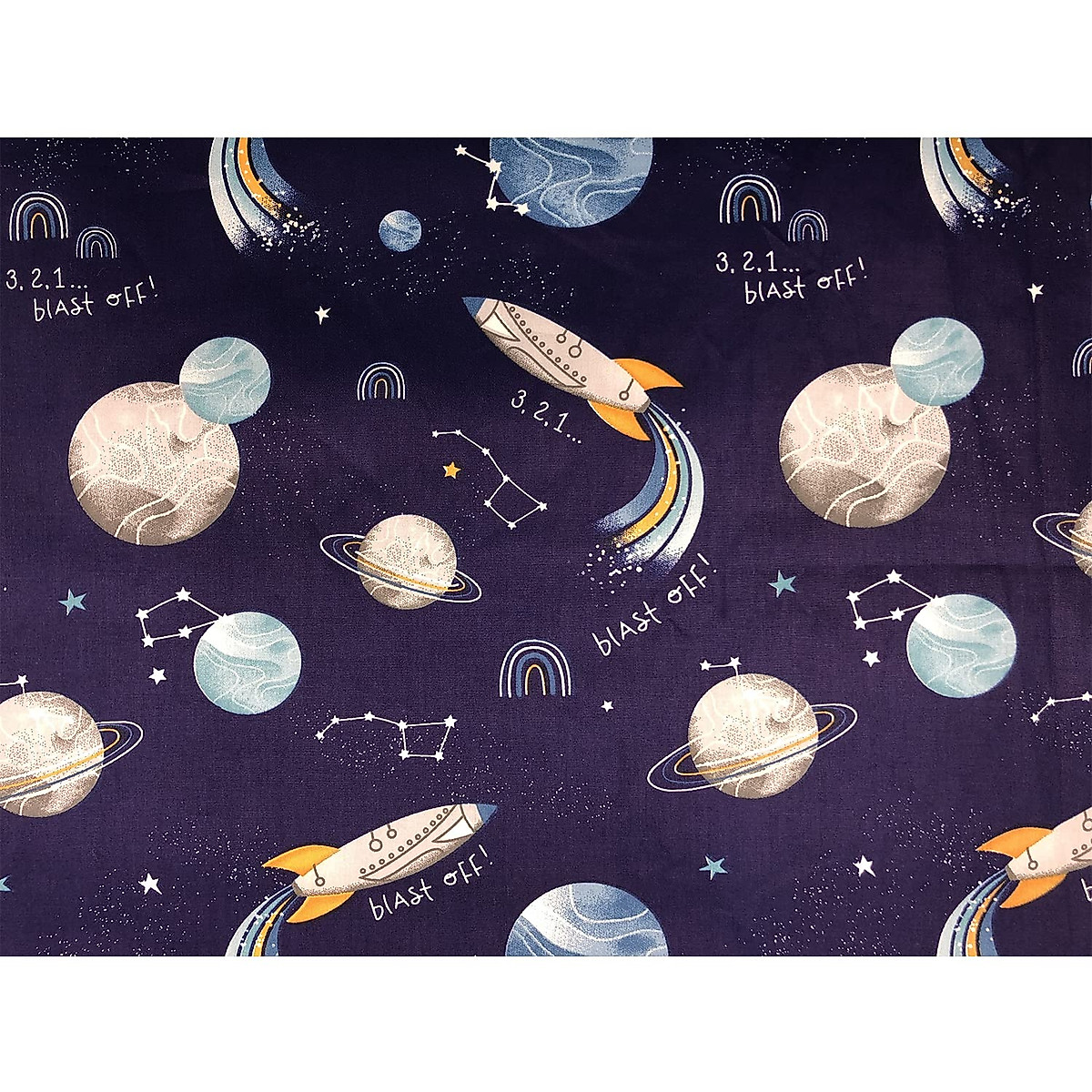 Araniozb Space Quilting Squares,Space fat quarter bundle,Quilting Fabric,Shooting Star Sewing Fabric,Space Cotton Fabric Bundles,Outer Space Quilt Fabric,Space Cotton Fabric 15.6'' x 19.8''(7PCS)