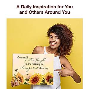 Cilipuloy Sunflower Canvas Wall Art for Bathroom Decoration, Office, Kitchen, Bedroom, Farmhouse, Apartment and Home Decor Accessories. Inspirational Wall Art, Inspirational Poster Quotes Wall Decor, Aesthetic Sunflower Gifts for Women Sunflower Decoratio