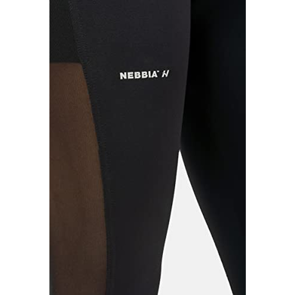 NEBBIA Black Mesh Design Leggings Breathe 401
