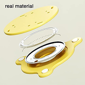 IOCCIOBB Bookcases Rotating Bookshelf Landing 360° Household Multi-Layer Picture Book Storage Rack Saves Space Rack (Color : Yellow, Size : 53 * 68cm)