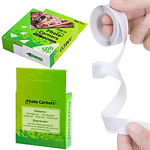 Aneco Transparent Photo Corners Clear Picture Mounting Corner Stickers for DIY Album, Scrapbook, Journal, 500 Pieces/Pack