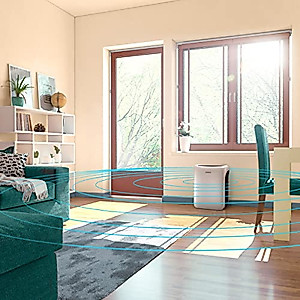 Oreck Air Response Air Purifier, HEPA and Carbon Filtration For Home, Quiet, Large, Silver, WK16002