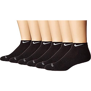 Men's Nike DRI-FIT 6-pk. Low-Cut Performance Socks, S 8-12 (BLACK) (BLACK)