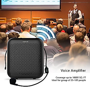 NORWII Portable Rechargeable Mini Voice Amplifier with Wired Microphone Headset & Waistband, Personal Voice Amplifier for Teachers, Presentation, Tour Guides, Meeting, Coaches