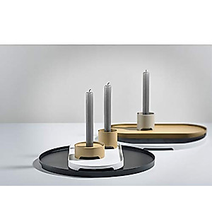 ZONE DENMARK, SINGLES Oval Tray, Metal, Modern Design, Black, 1 Count