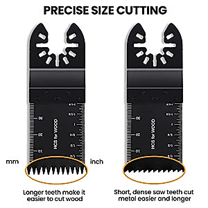 96 Pack Oscillating Saw Blades, CONNOO Oscillating Tool Blades with Sandpaper, Multitool Blades for Wood Metal Plastics Quick Release Multi Tool Blades Kits for Dewalt, Makita, Ryobi, Rockwell