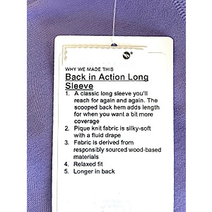 Back in Action LONG SLEEVE Dark Lavender