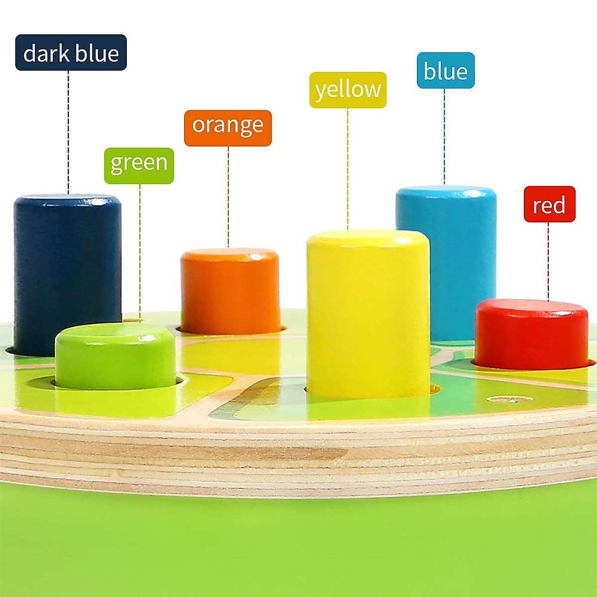 TOP BRIGHT Montessori Preschool Educational Learning Toy for 2 3 Years Old Boy Girl Birthday Gifts - Wooden Hammering and Pounding Toy for Toddler Fine Motor Skills Toy for Kid- Tortoise Pounding Game