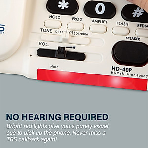 Amplified Big Button Landline Phone for Seniors – 26dB Home Phone with Photo Buttons – Telephones for Hearing Impaired & Simple Big Button Telephone Number for Seniors by Serene Innovations.