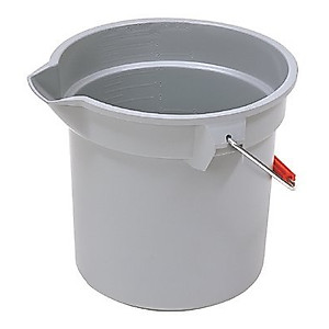 640-2963-GRAY - 10 qt - Brute Round Buckets, Rubbermaid Commercial - Each