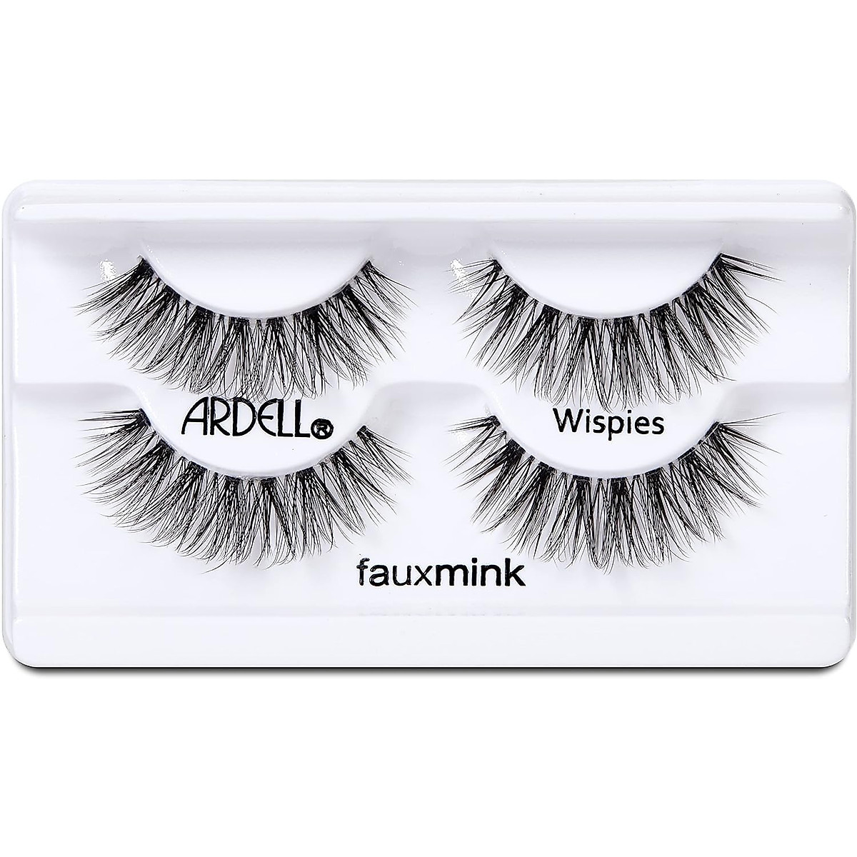 Ardell Faux Mink Wispies False Eyelashes, Light Volume, Short Length, Vegan Friendly, 2 Pairs (Pack of 1)