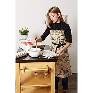 DII Garden Fresh Herbs Kitchen Collection, Chef's Apron, Natural Greenery