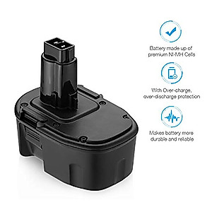 Powerextra 3.7Ah DC9091 Battery Compatible with Dewalt 14.4V XRP Battery DW9091 DW9094 DE9038 DE9091 DE9092 Cordless Power Tools(2 Pack)