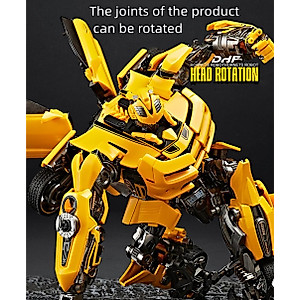 Lcfd Alloy Deformation Car Toys, 11 inch Big Size Movie Version, Manual Deformation Car Model Robot Toy, Action Figures,Exquisite Packaging, Gift for Fans (Bee Robot)