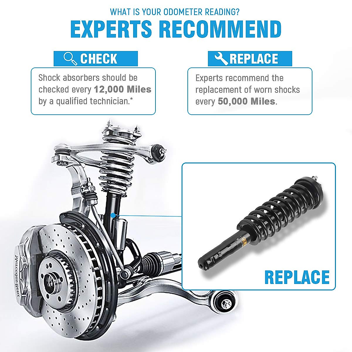 OREDY 4 pcs Front Rear Struts w/Coil Spring Suspension Kit Replacement for 1997-2001 Honda CR-V -171583 171325