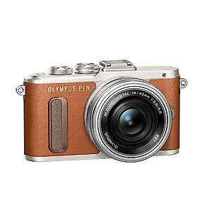 OLYMPUS PEN E-PL 8 EZ double zoom kit [Brown][International Version, No Warranty]