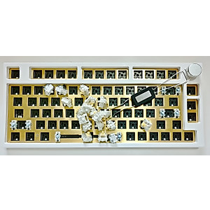 NJ80-AP Wireless Mechanical Keyboard with Knob Bluetooth 5.0/2.4G/Wired Connection 75% Hot Swappable Custom RGB Programmable Gaming Keyboard with PBT Keycap for Win Mac