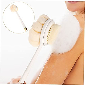 Healeved 2pcs Long Handle Bath Brush Scrub Sponges Brush Cleaner Body Wash Sponge Shower Loofah Scrubber Back Scrubber Bath Mesh Sponge Dual-Sided Bath Brush Shower Brush Back Scrubbers One