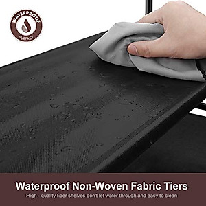 Awenia 10 Tiers Shoe Rack Organizer 60 Pairs,Adjustable Shoes Shelf Tower Metal Tall for Closet with Spare Parts,DIY Assembly, Black