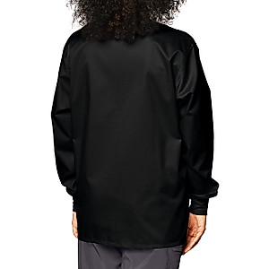 WonderWink Plus-Size Snap Front Jacket Outerwear, Black, 3X-Large