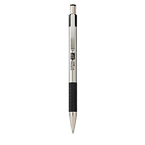 Zebra Pen F-301 1 mm Stainless Steel Ballpoint Pen - Black (Pack of 2), 1050