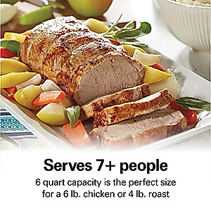 Hamilton Beach 33662 Programmable Slow Cooker with 6 Quart Stovetop-Safe Sear & Cook Crock, Silver