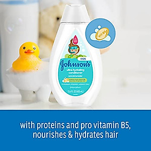 Johnson's Ultra-Hydrating Tear-Free Kids' Shampoo with Pro- Vitamin B5 & Proteins, Paraben-, Sulfate- & Dye-Free Formula, Hypoallergenic & Gentle for Toddler's Hair, 13.6 fl. oz
