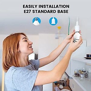 2Pack Light Bulb Security Camera Outdoor,2.4G Wifi Light Socket Security Cameras 1080P,Security Wireless Security Camera Outdoor/Indoor,Color Night Vision,Twoway Dialogue,Motion Tracking,Cloud Storage