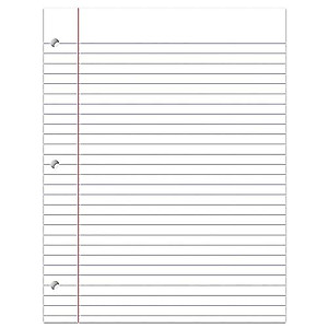 Office Depot Ruled Filler Paper, 3-Hole Punched, 16-Lb, Wide Ruled With Margin, 11in x 8 1/2in, 500 Sheets, 09228OD