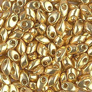 4x7mm Long Magatama Galvanized Gold Japanese Miyuki Seed Beads-8.5 Grams Spacer Beads and Roll Crystal String for Bracelets Jewelry Making