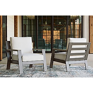 Signature Design by Ashley Outdoor Tropicava HDPE Patio Lounge Chair, Taupe
