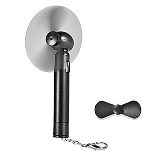 Yacig Mini Portable Pocket Fan,Battery Powered Personal Handheld Fan,Small Quiet Hand Held Fan Little Fan for Men Women Outdoor/Indoor Activities 3.54 X 0.35inch,Black