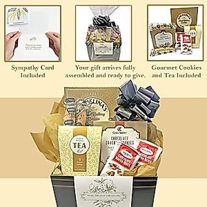 Sympathy Gift Basket for Loss of Mother, Loss of Father, Loss of Loved One Gourmet Bereavement Gift Basket (Tea and Sympathy Gift Basket for Loss)