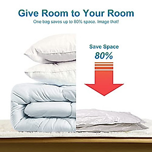TAILI Cube Vacuum Storage Bags 4 Pack and Flat Vacuum Storage Bags Variety 12 Pack, Space Saver Bags for Clothes and Bedding, Saving 80% Space