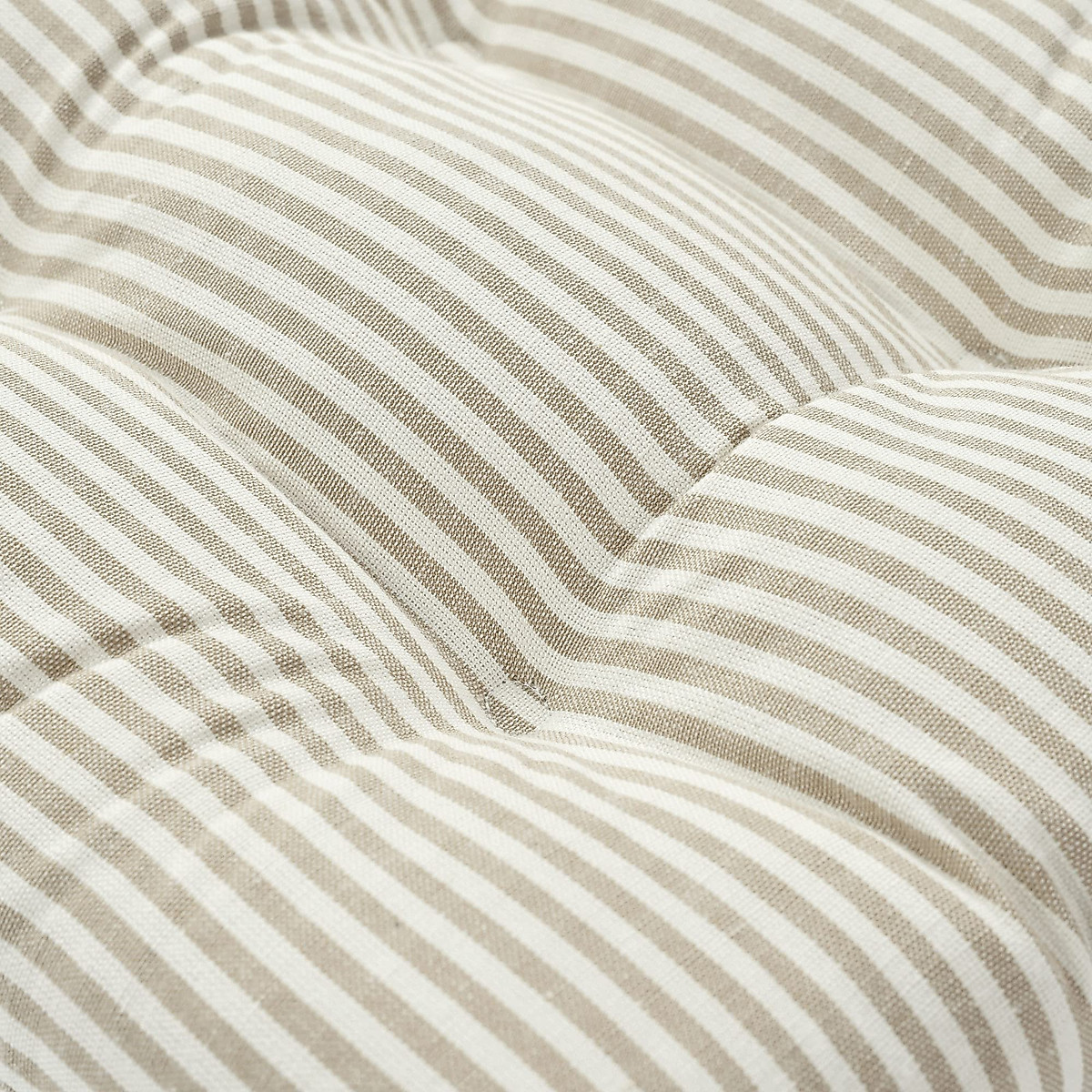 Lush Decor Stripe Yarn Farmhouse Ticking Dyed Chair Pad 2-Pack, 2 Count