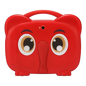 Kids Tablet, US Plug 100‑240V Dual Camera Kids Tablet 5500mAh 7 Inch Support WiFi HD 1080P for Children (Red)
