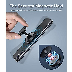 GETIHU Phone Holder for Car, 360° Dashboard Car Phone Mount, Universal Magnetic Cell Phone Car Holder GPS, Compatible with iPhone 13 12 Pro X 8 Plus Samsung Galaxy Note 9 S10 Huawei Xiaomi OnePlus Etc