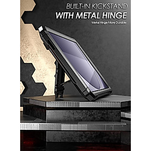 Poetic Revolution Case for Samsung Galaxy Tab A9 8.7 inch (2023), Built in-Screen Protector with Full-Body Kickstand Rugged Heavy Duty Case, Black