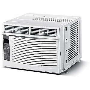 Arctic Wind 2AW6000DA White 6,000 115V Air Conditioner & Dehumidifier with Remote Control, Window AC Unit for Apartment, Dorm, Small Rooms up to 250 Sq. Ft, 6000 BTU