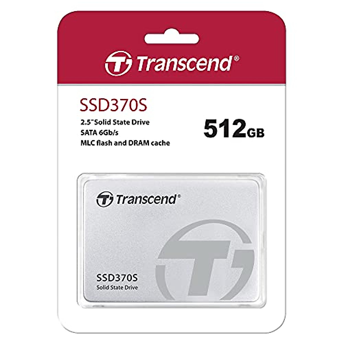 Transcend 512GB MLC SATA III 6Gb/s 2.5" Solid State Drive 370 (TS512GSSD370S),Silver