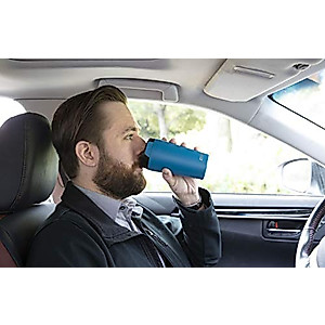 MIRA 12 oz Stainless Steel Insulated Coffee Travel Mug for Coffee, Tea - Press Lid Tumbler - Vacuum Insulated Coffee Thermos Cup Keeps Hot or Cold - Hawaiian Blue