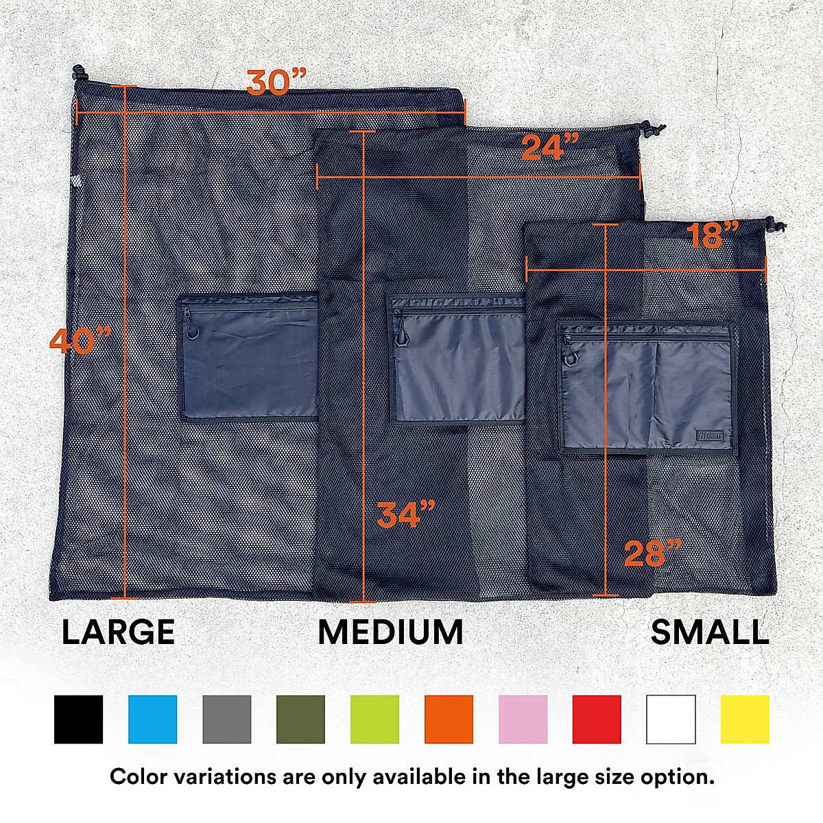 Fitdom Extra Large Heavy Duty Mesh Bag. Best for Soccer Ball, Water Sports, Beach Cloth, Swimming Gears. Adjustable Shoulder Strap. Secure Side Pocket