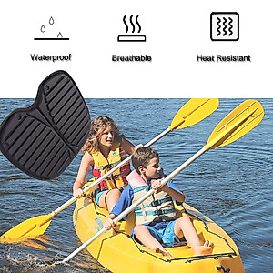 UXELY Kayak Seat Cushion, Canoeing Seat, Waterproof Kayak Seat Pad, Detachable Black Kayak Seat Pad Cushion